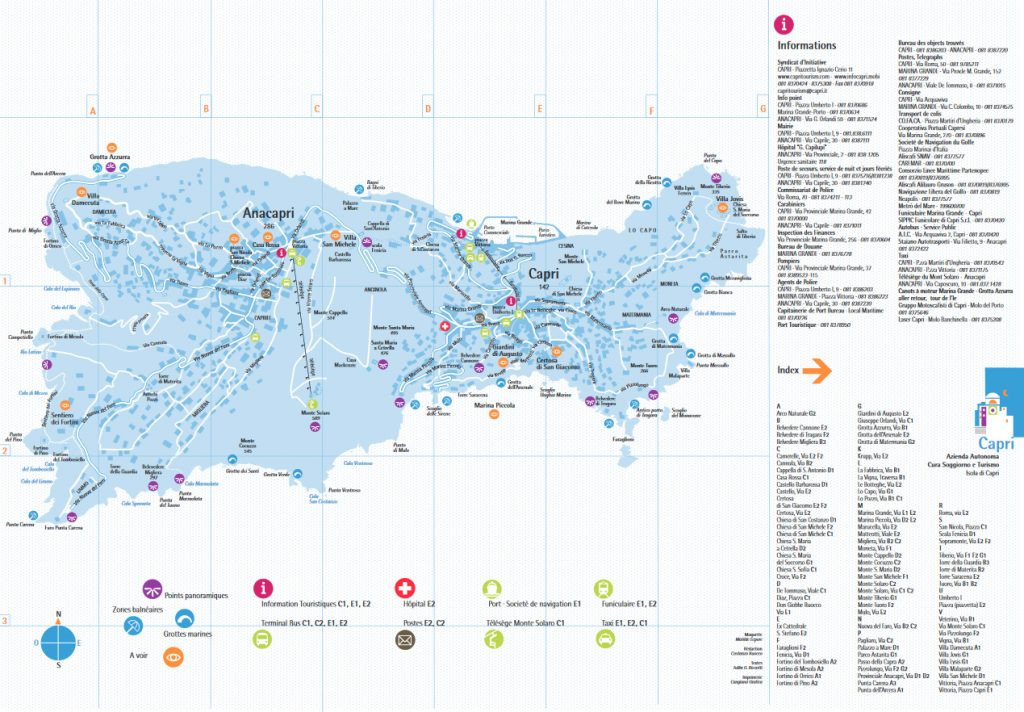 Maps of Capri - Capri Voyage